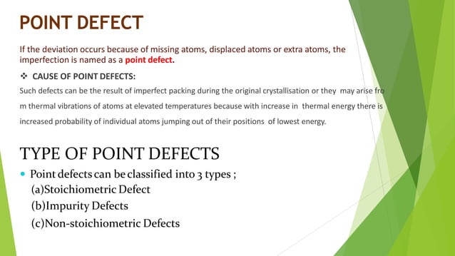 Crystal defects pk cnu | PPTX | Chemistry | Science
