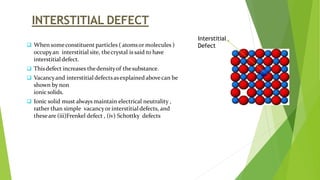 Crystal defects pk cnu | PPTX | Chemistry | Science