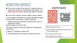 Crystal defects pk cnu | PPTX | Chemistry | Science