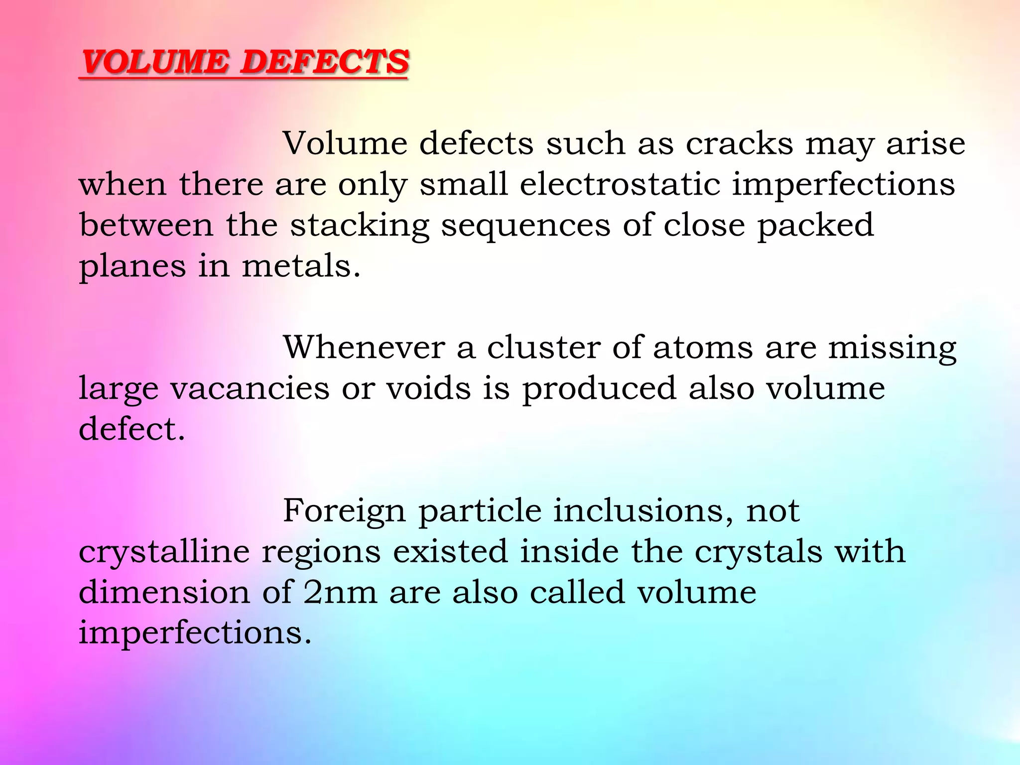 Crystal defects t | PPTX
