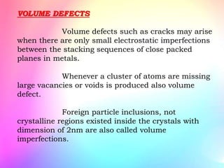 Crystal defects t | PPTX