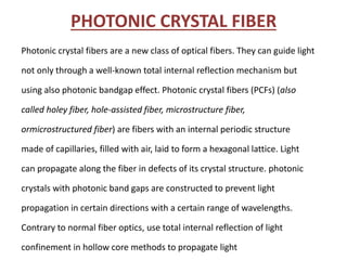 Crystal fiber | PPTX | Physics | Science