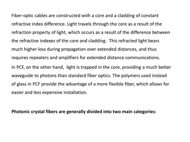 Crystal fiber | PPTX | Physics | Science