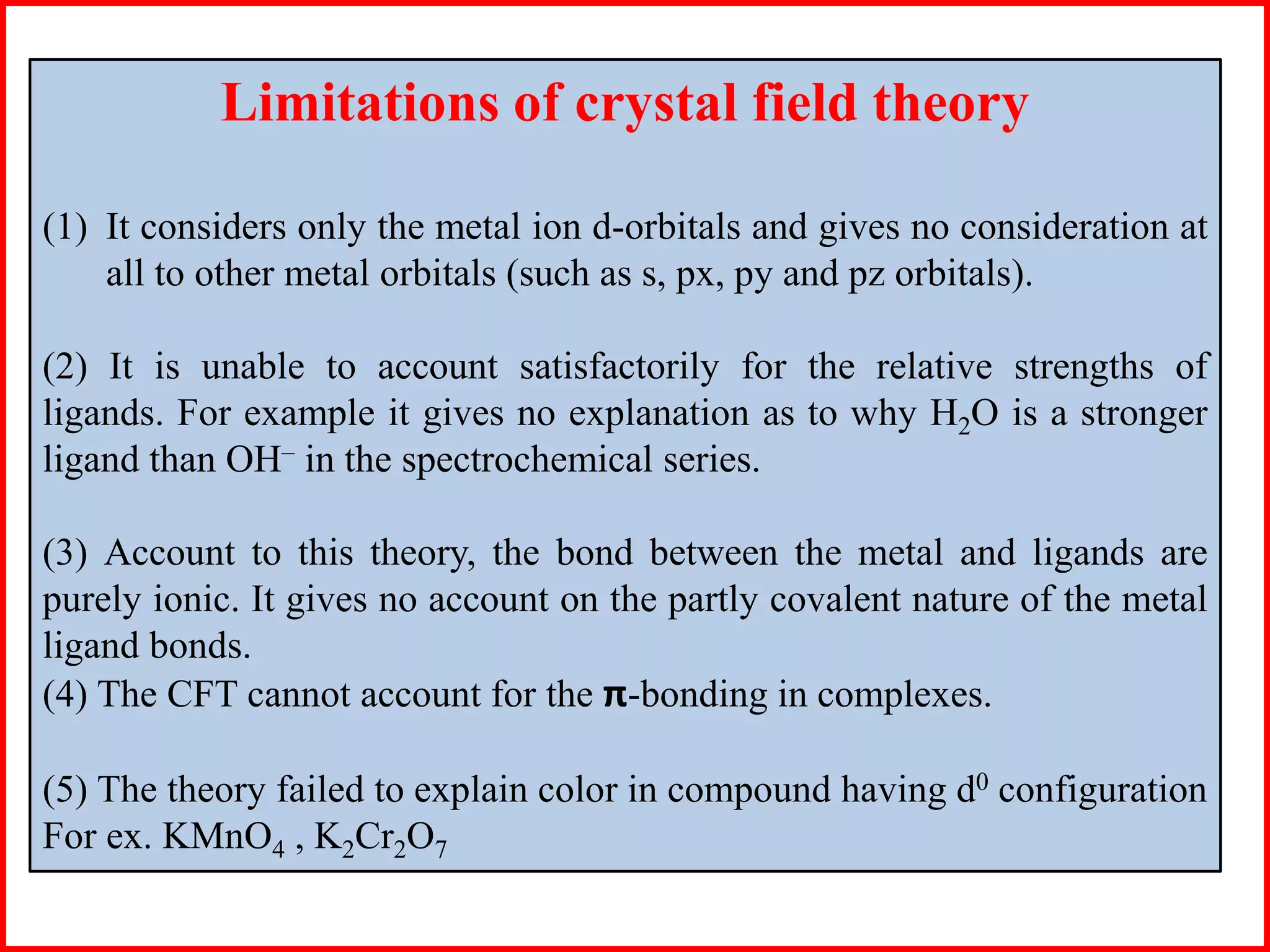 Crystal Field Theory Pptx