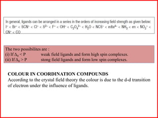 Crystal field Theory | PPTX