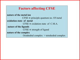 Crystal field Theory | PPTX