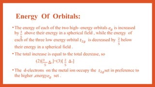 Crystal field stabilization energy | PPTX