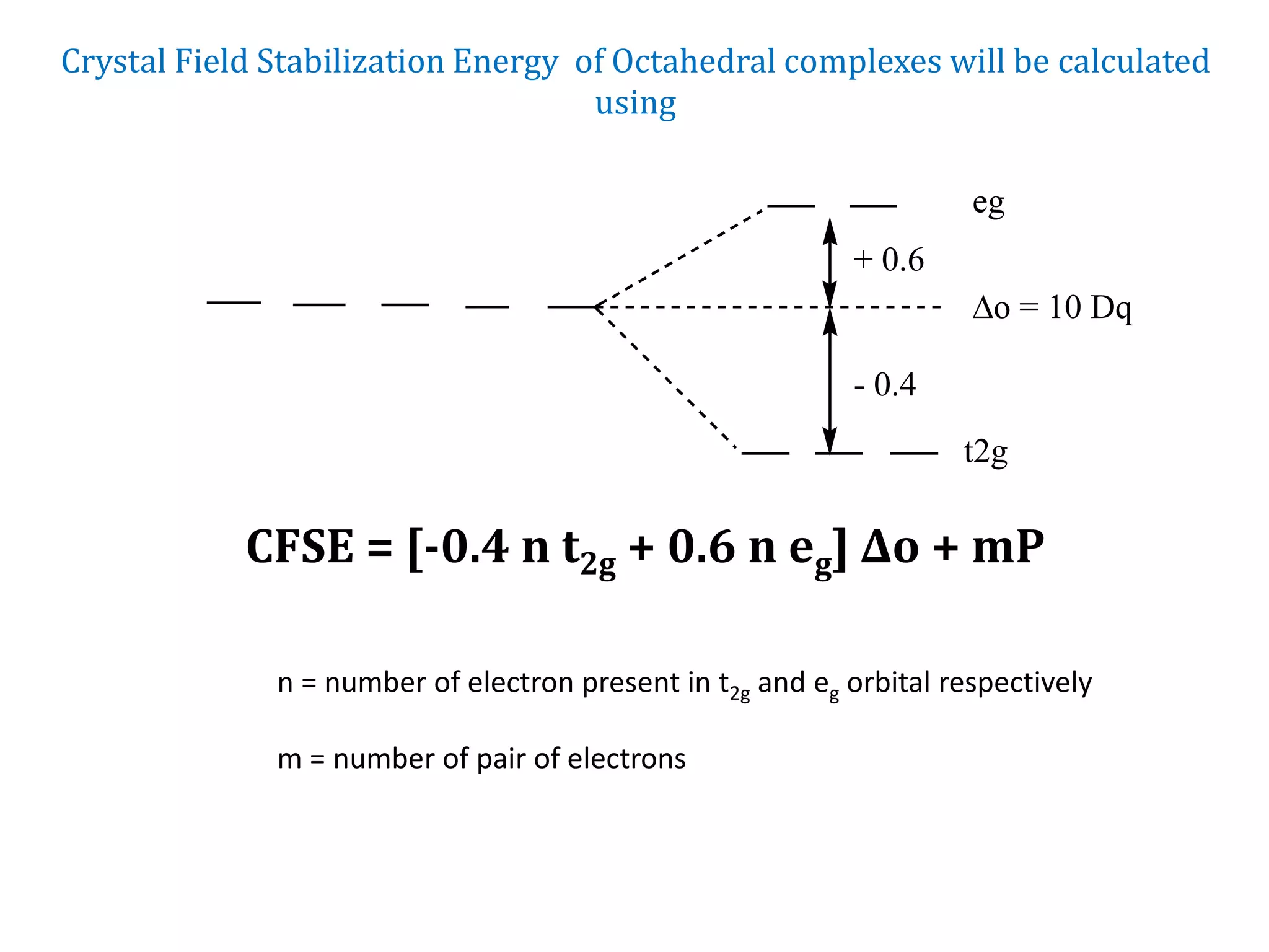 Crystal field stabilization energy | PPTX