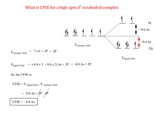 Crystal field stabilization energy | PPTX | Chemistry | Science