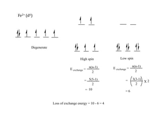 Crystal field stabilization energy | PPTX | Chemistry | Science