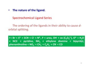 CRYSTAL FIELD THEORY from chemistry-2.pdf