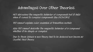 Crystal Field Theory in chemistry full detailed explanation | PPTX