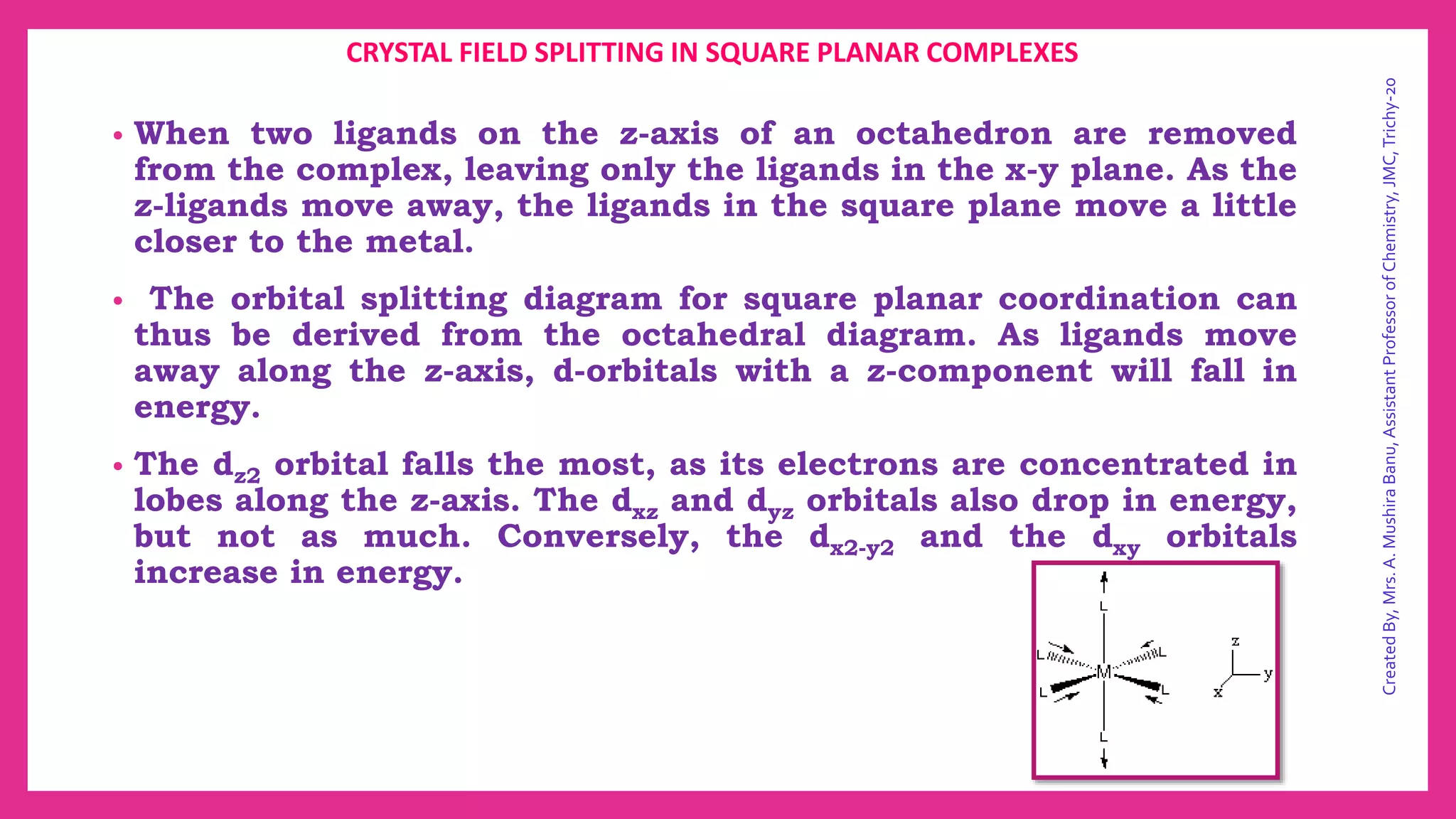 CRYSTAL FIELD THEORY TETRAHEDRAL SPLITTING (CFT).pptx