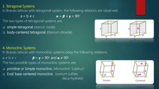Crystal geometry and structure | PPTX