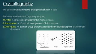 Crystal geometry and structure | PPTX
