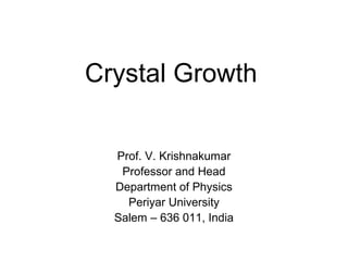 Crystal Growth_Introduction | PPT