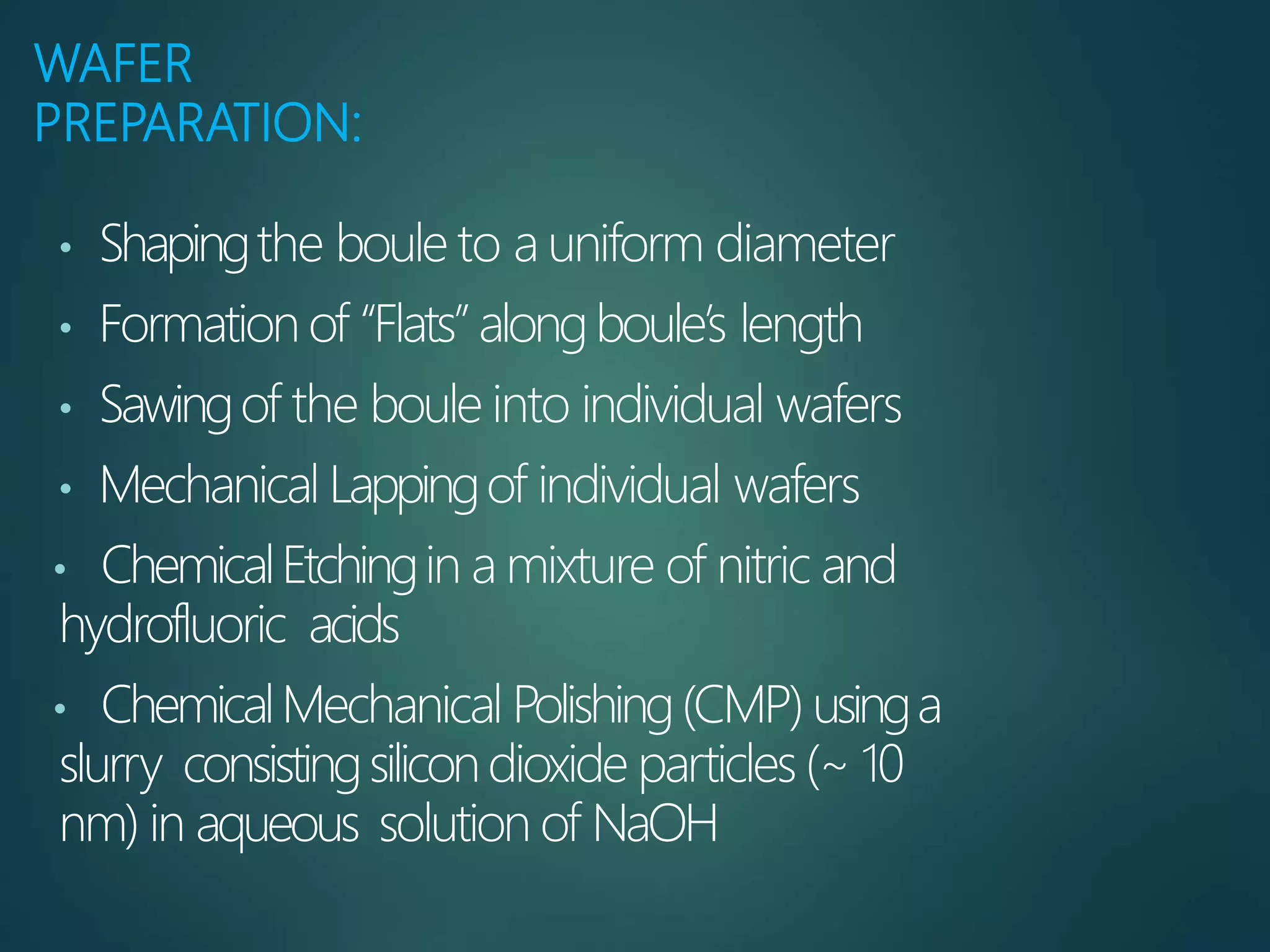 Crystal growth and wafer preparation | PPTX