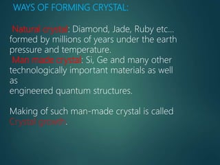 Crystal growth and wafer preparation | PPTX