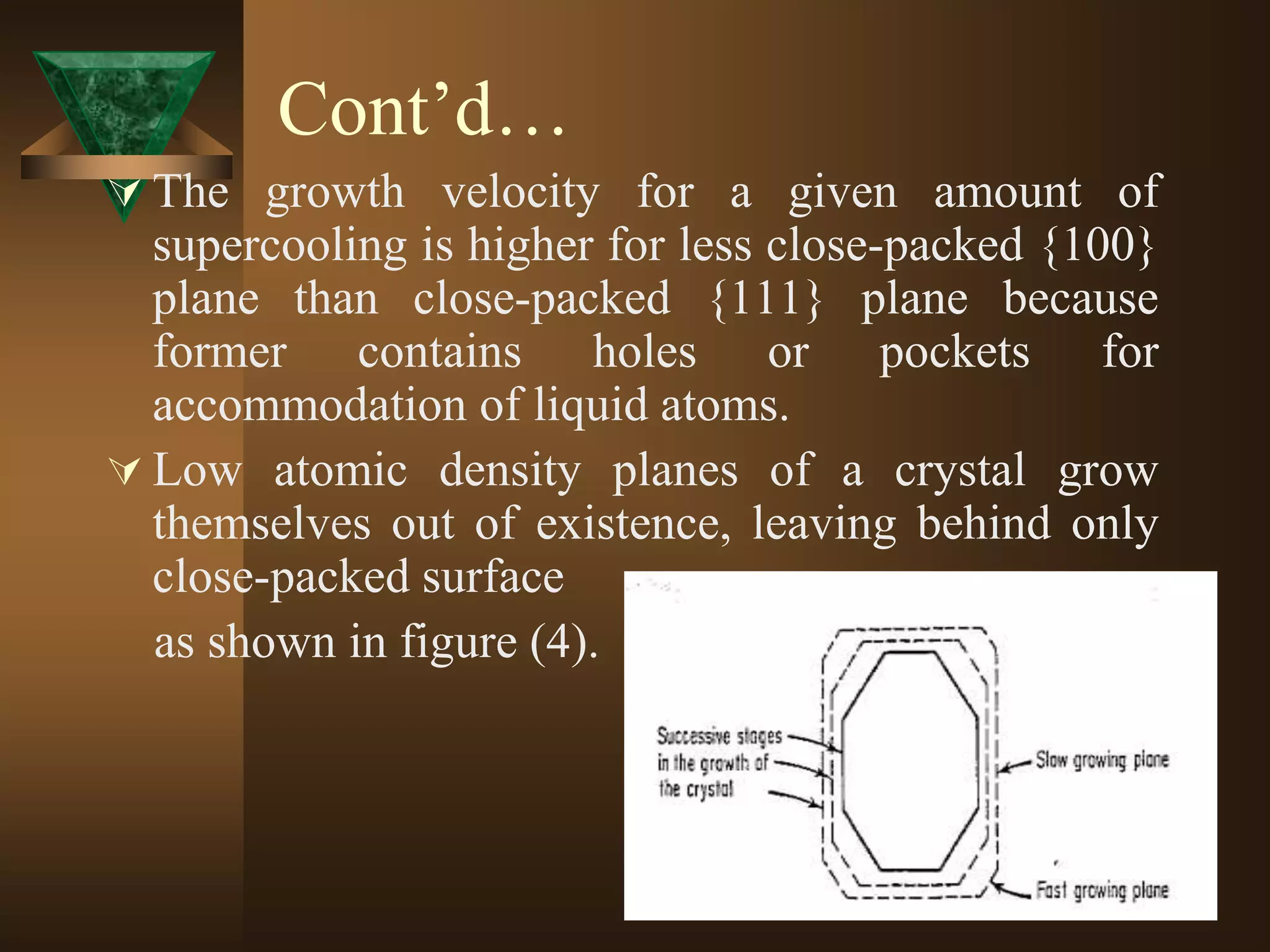 Crystal growth from liquid phase & accommodation factor | PPTX