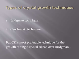 Crystal growth techniques | PPTX