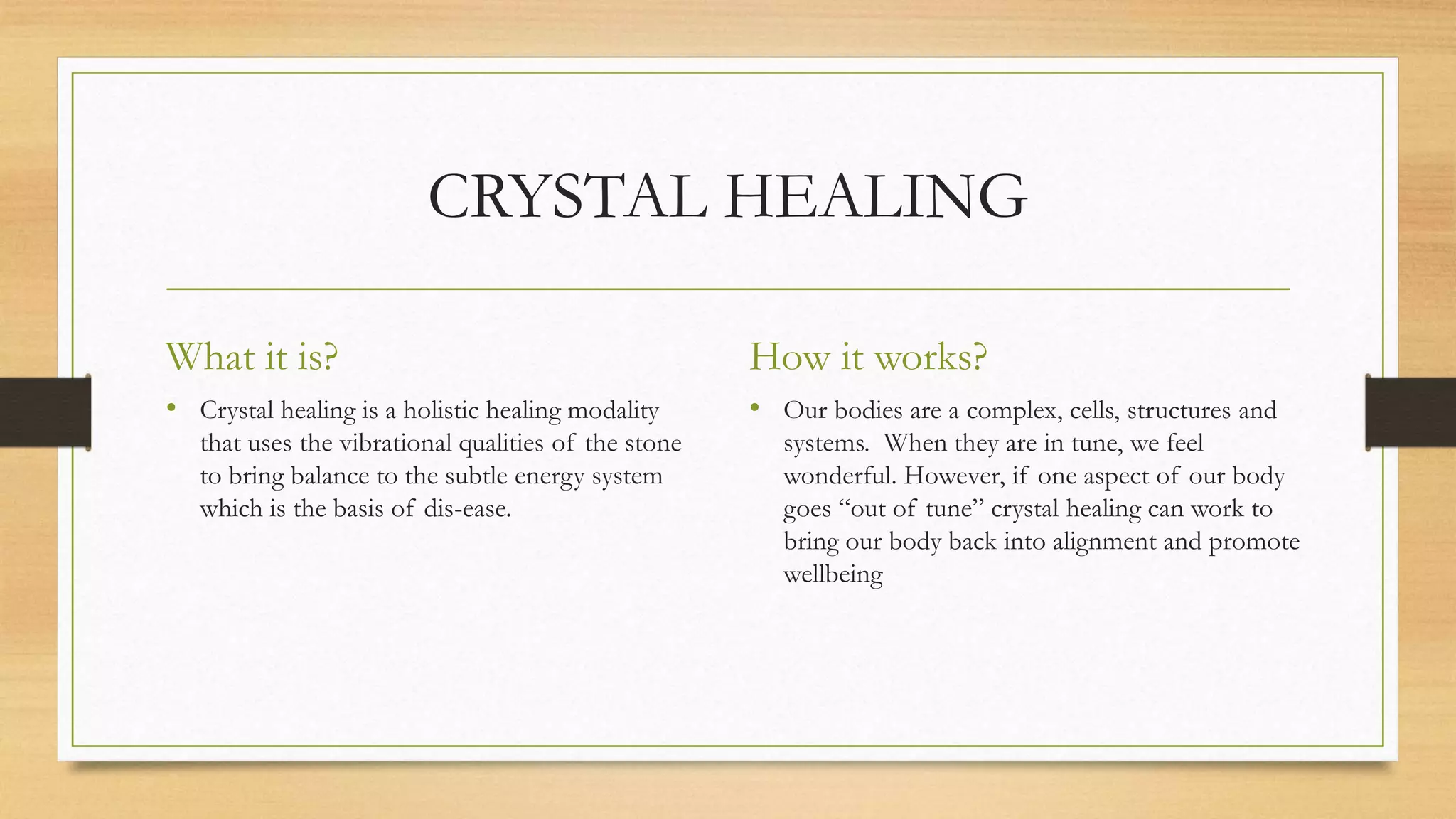 Crystal Healing Presentation | PPTX