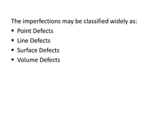 Crystal imperfections | PPTX