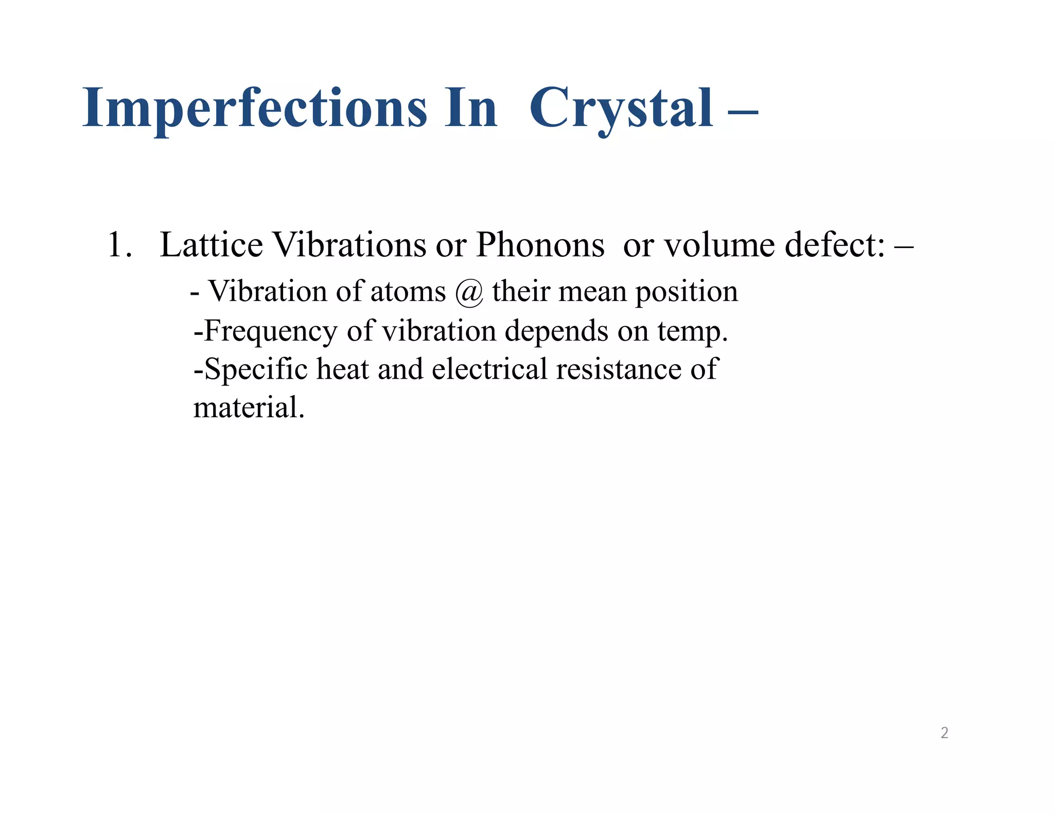 Crystal imperfections | PDF