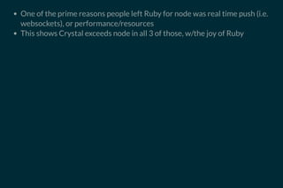 Crystal is a Rubyists friend (quick anecdote) | PPT