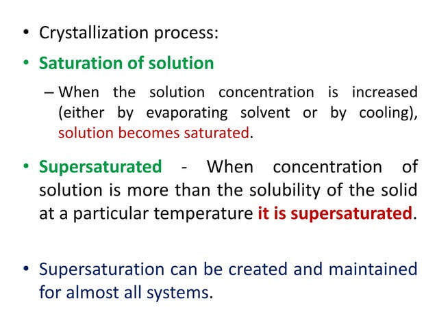 Crystalization (Mass Transfer) | PPTX | Chemistry | Science