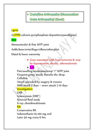 Crystalline Arthropathy.docx