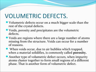 Crystalline defects | PPT
