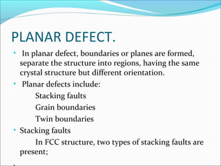 Crystalline defects | PPT