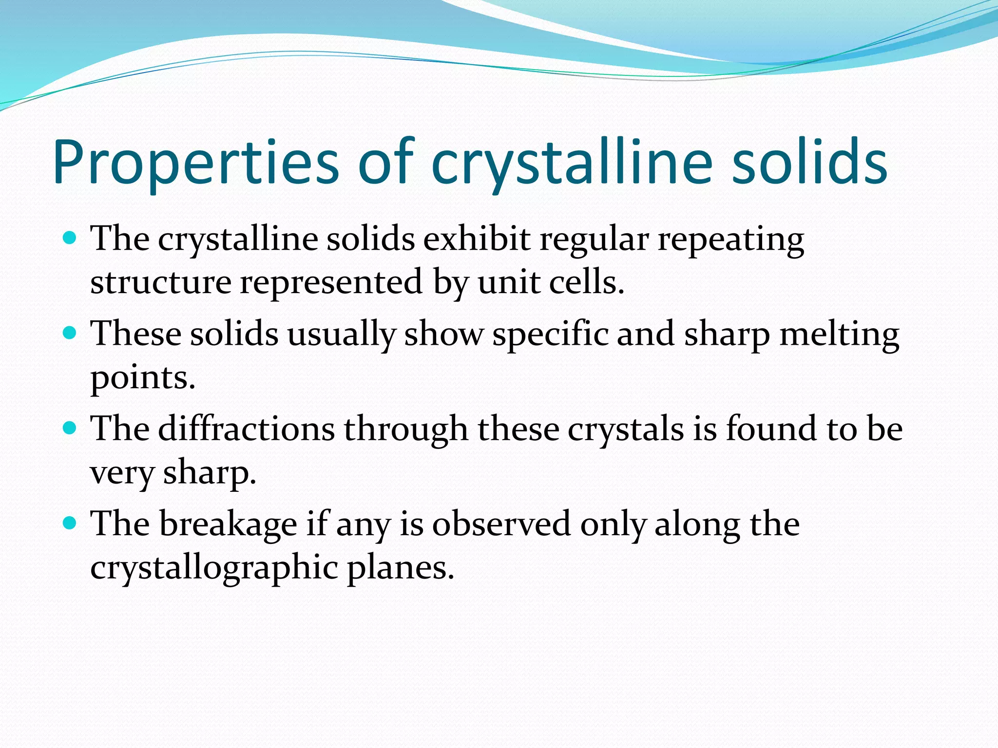 Crystalline solids ! | PPTX