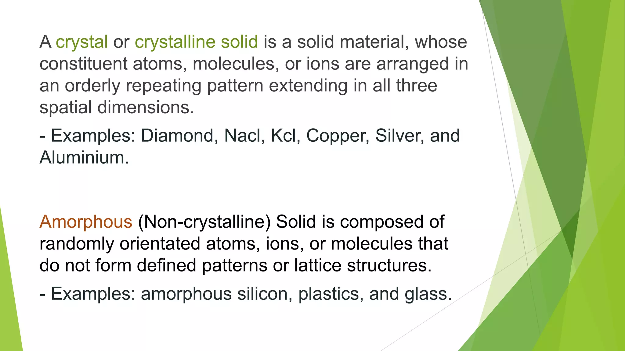 Crystalline structure l. | PPTX