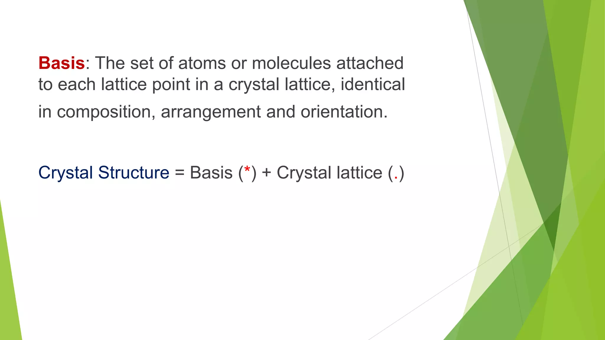 Crystalline structure l. | PPTX