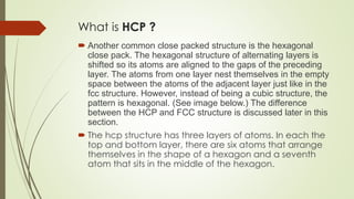 Crystalline structure of metals by zahid | PPTX