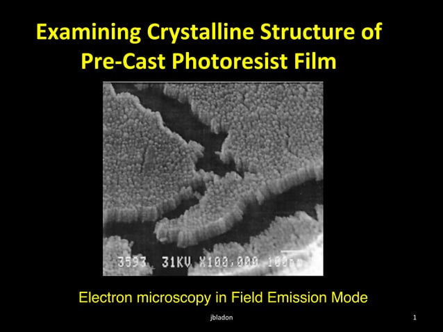 Crystalline Structure Of Photoresist Film | PDF