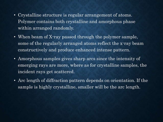 Crystallinity in polymers | PPTX | Chemistry | Science