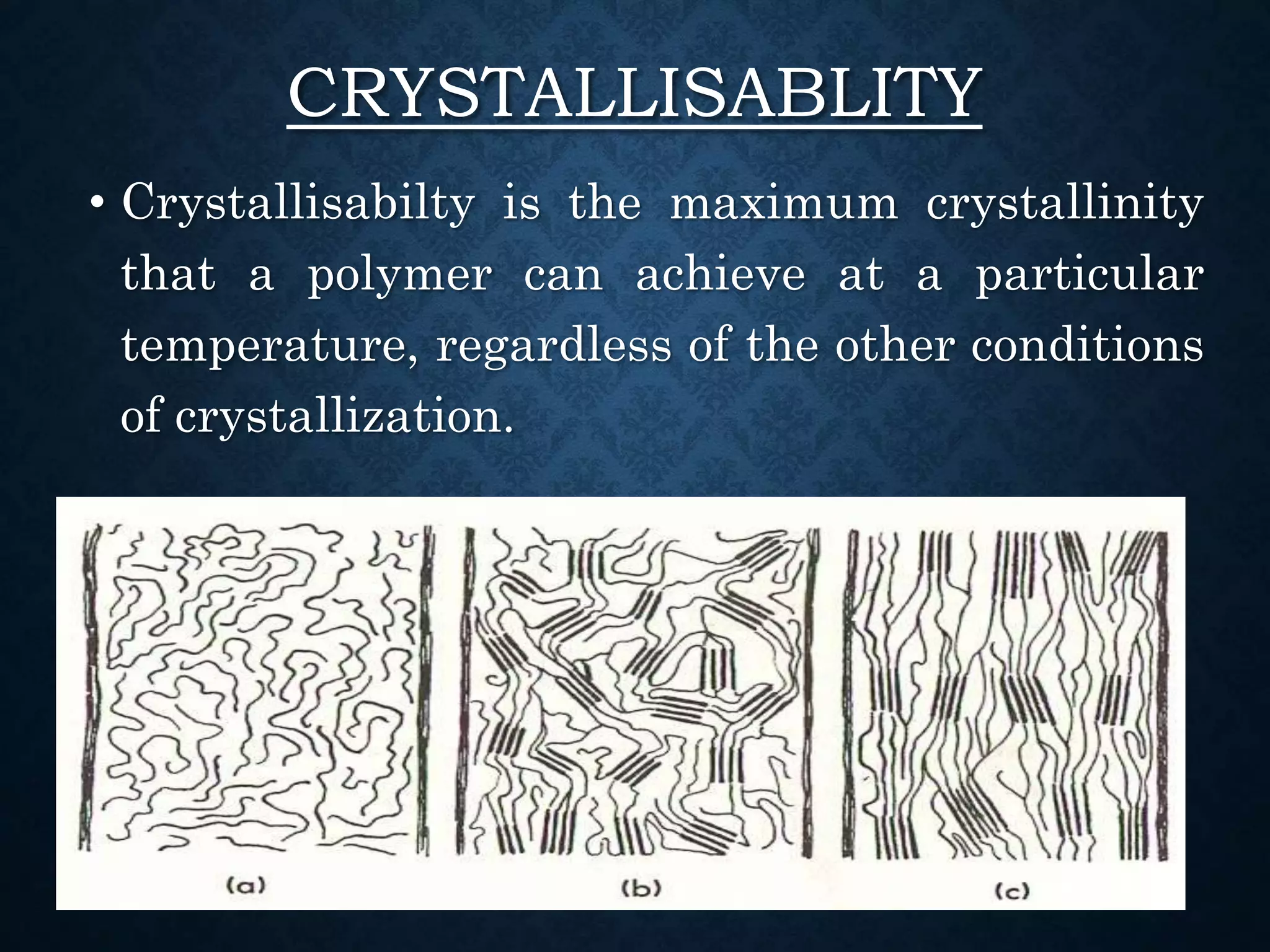 Crystallisability in polymer | PPTX