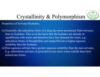 preformulation : Crystallinity & Polymorphism.pdf
