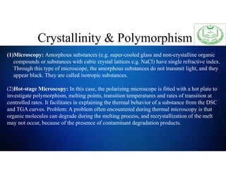 preformulation : Crystallinity & Polymorphism.pdf