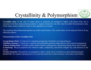 preformulation : Crystallinity & Polymorphism.pdf