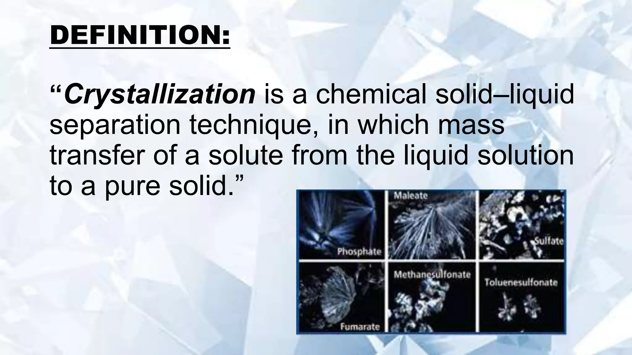 Crystallization. Crystals. | PPTX