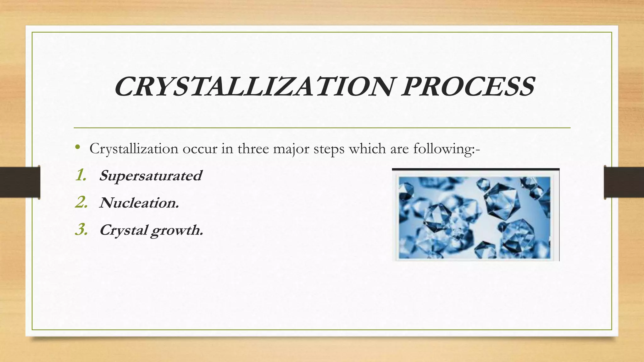 Crystallization process chemistry | PPTX