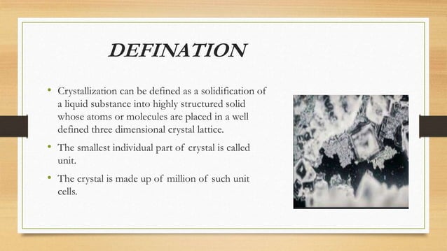Crystallization process chemistry | PPTX