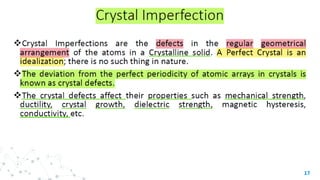 Mechanism of Crystallization & Crystal Imperfection | PDF