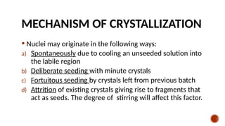 crystallization physical pharmacy, procedure and mechanism | PPTX