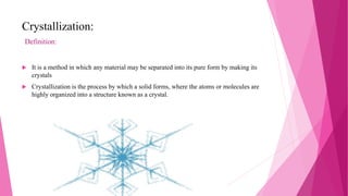 Crystallization:A complete Report on Crystallization operation and its ...