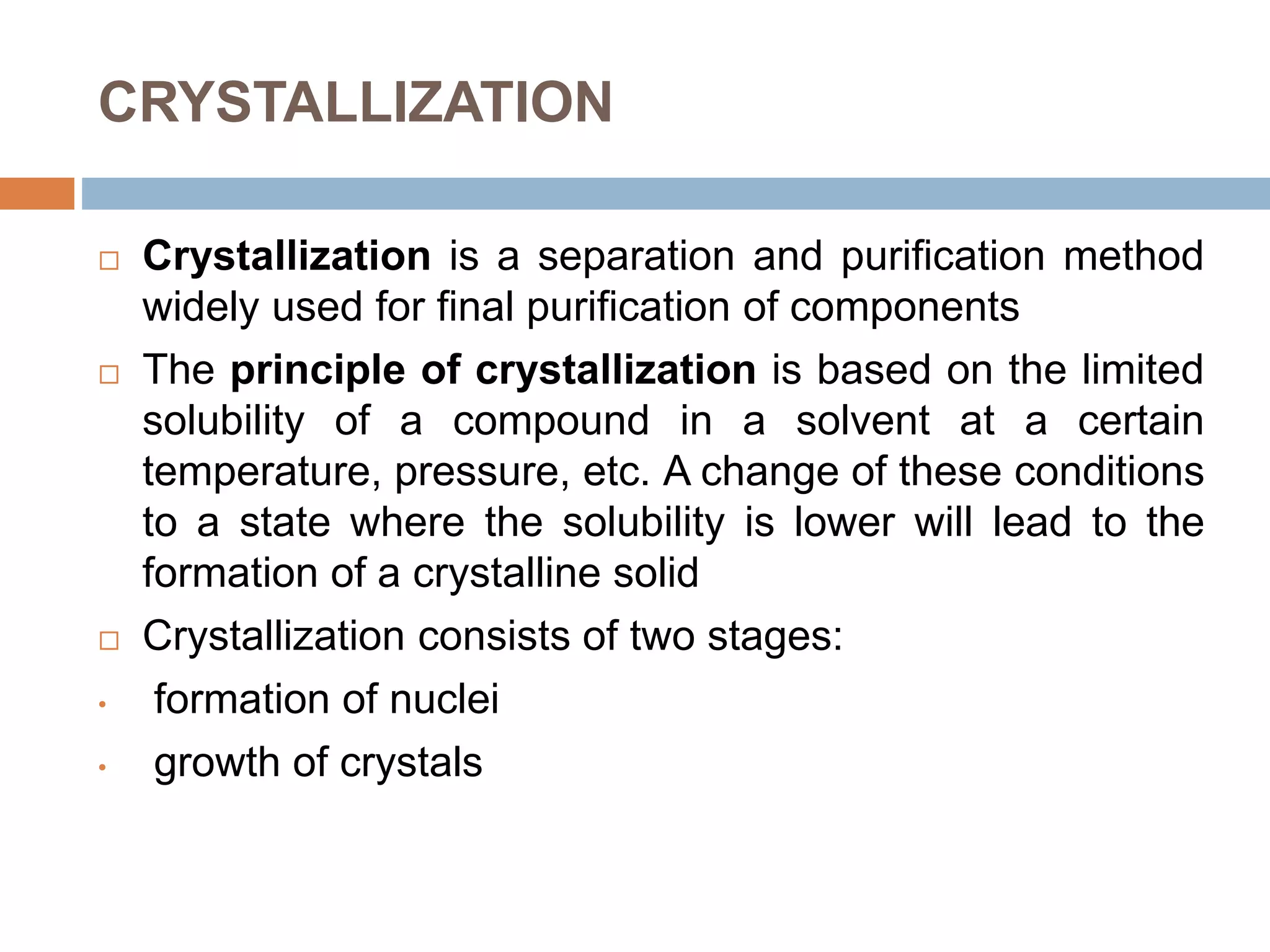 Crystallization for Purification.pptx | Chemistry | Science