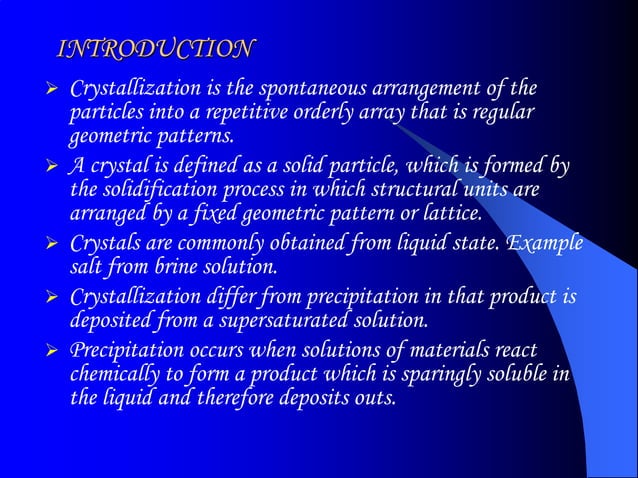 Crystallization in pharmaceutical industry | PPT | Chemistry | Science